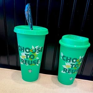Starbucks | Kitchen | Starbucks Earth Day Reusable Cups One Hot One ...